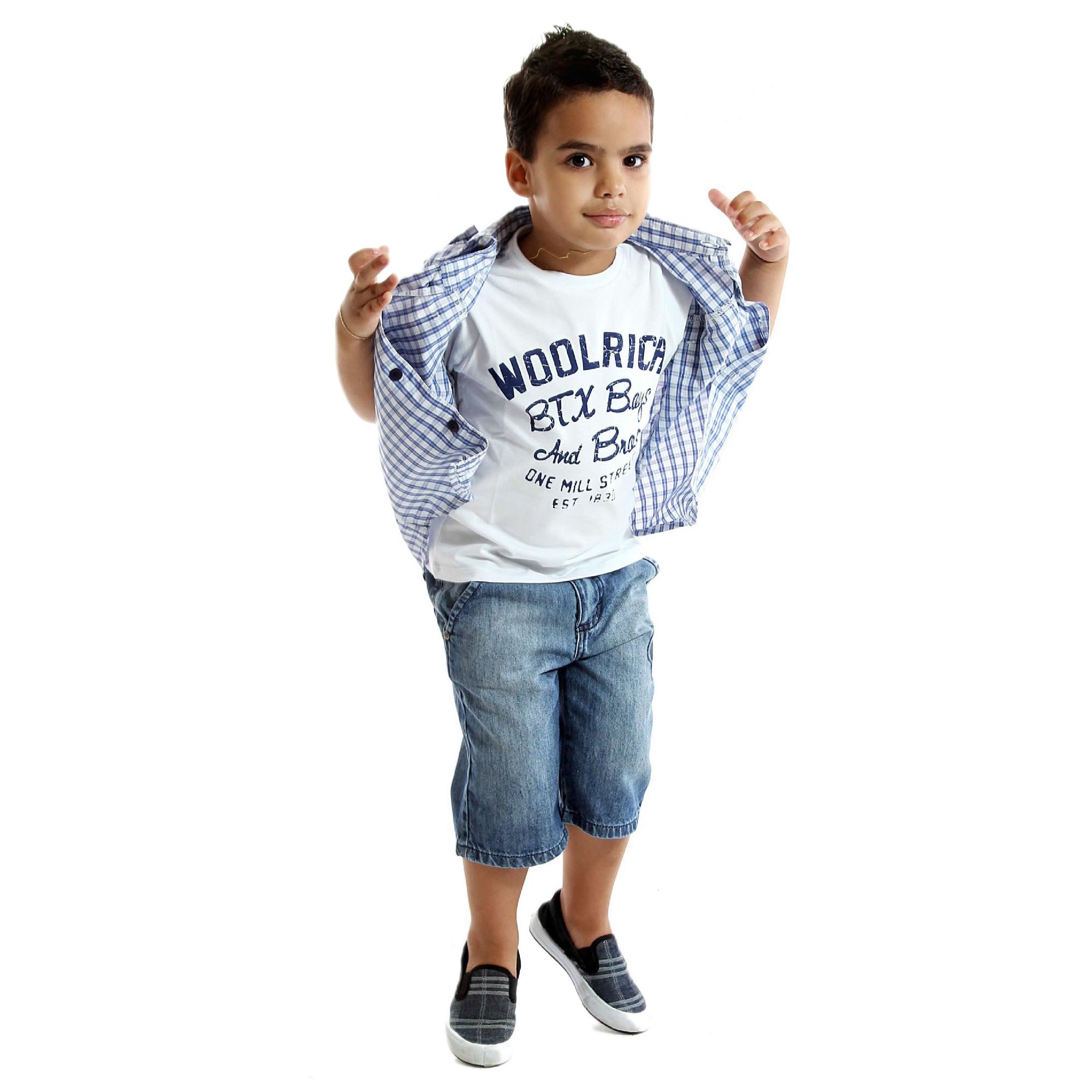 Bermuda em Jeans Caveira - EcaMeleca