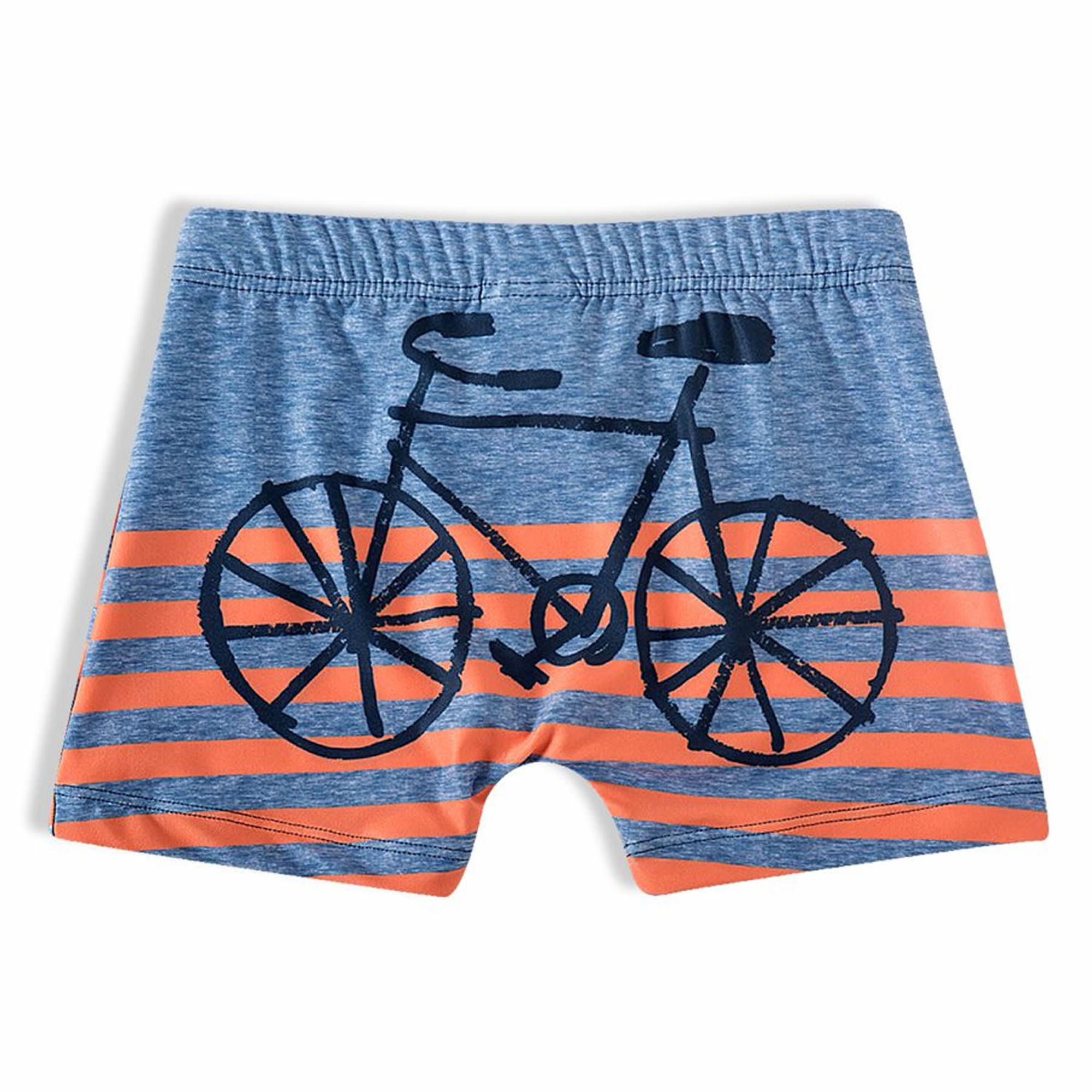 Sunga Short Infantil Bike Ride Azul Listras Tip Top - EcaMeleca