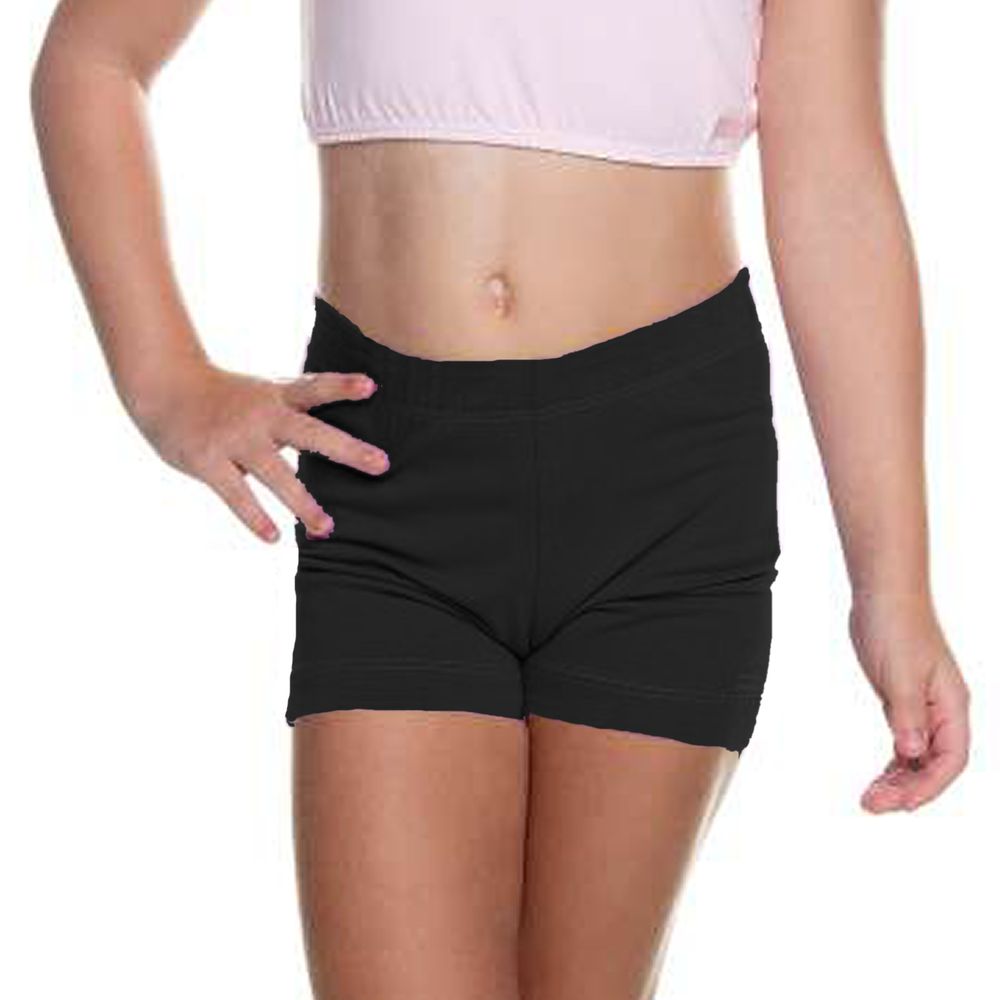 Short Infantil Básico Meninas em Cotton Preto Have Fun - EcaMeleca