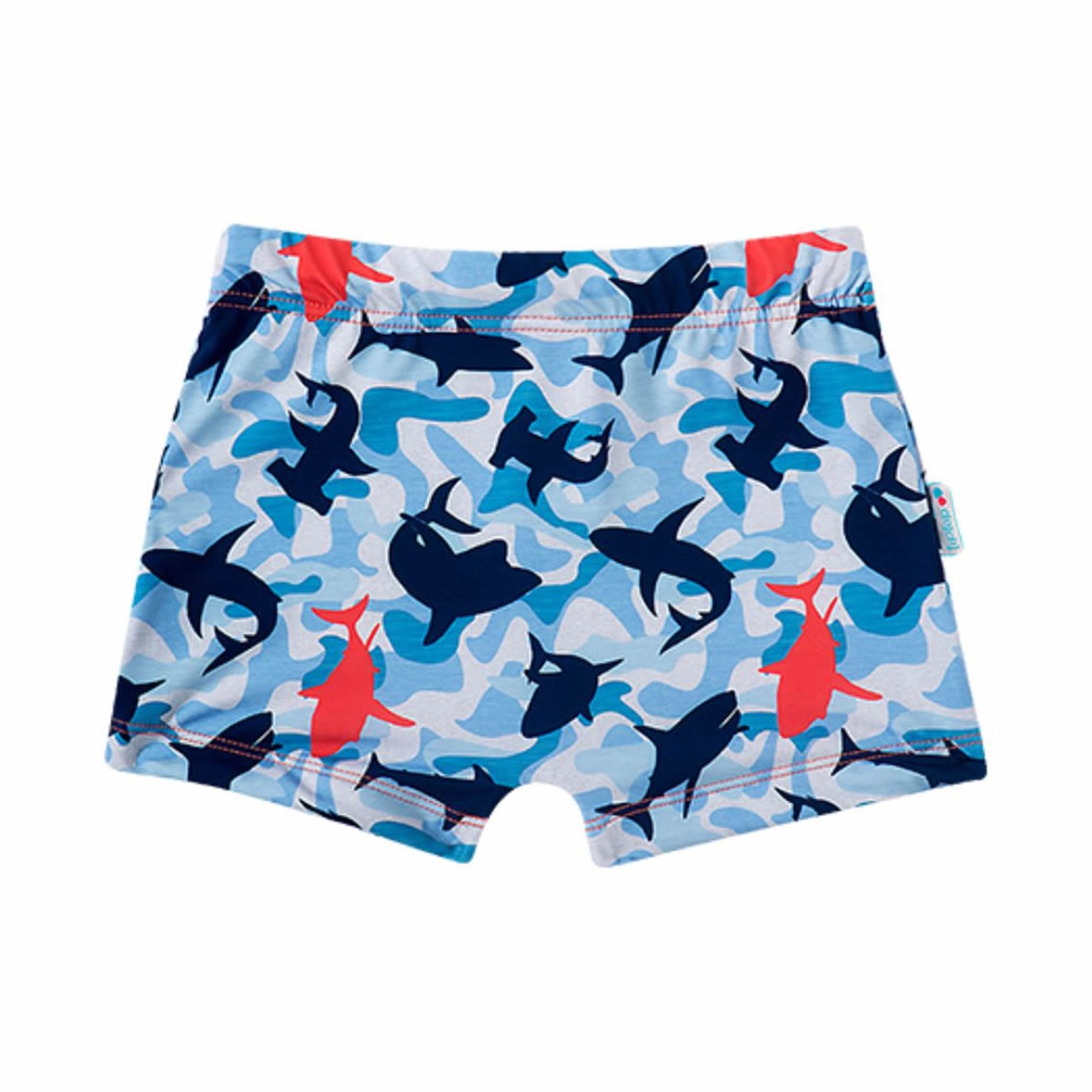Sunga Short Infantil Azul Marinho Tubarões Tip Top Copy - EcaMeleca