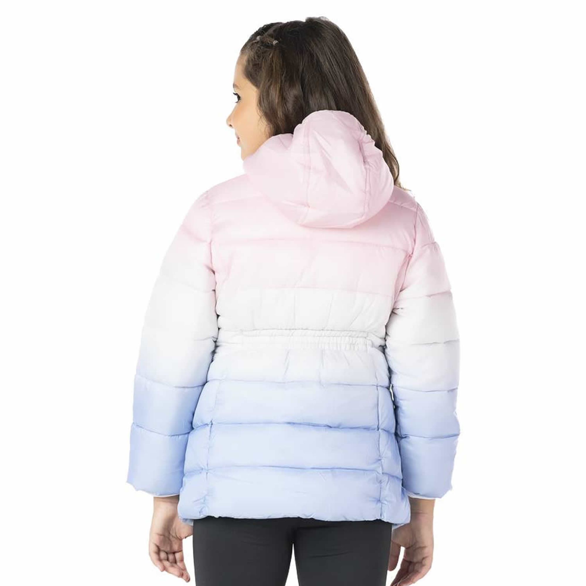 Jaqueta Infantil Puffer Parka Matelassê Rosa Degradê - EcaMeleca